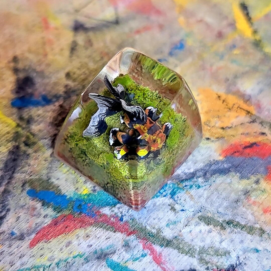 Fish Keycaps, Gold Fish Custom Fish Keycap, Artisan Keycap, Mechanical ...