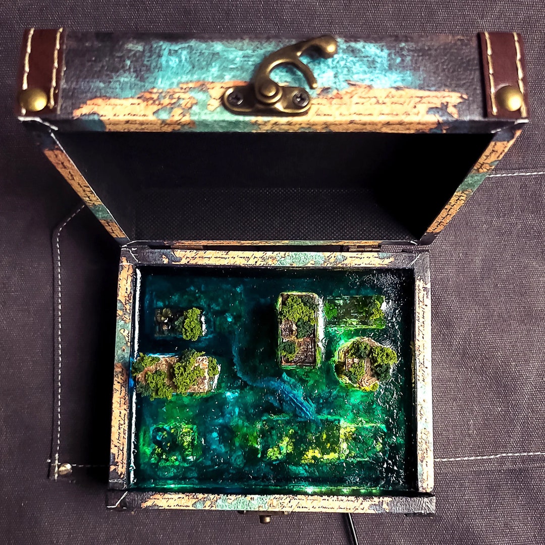 The Legend of Atlantis A Lost City Beneath the Sea Wooden Box Lights ...