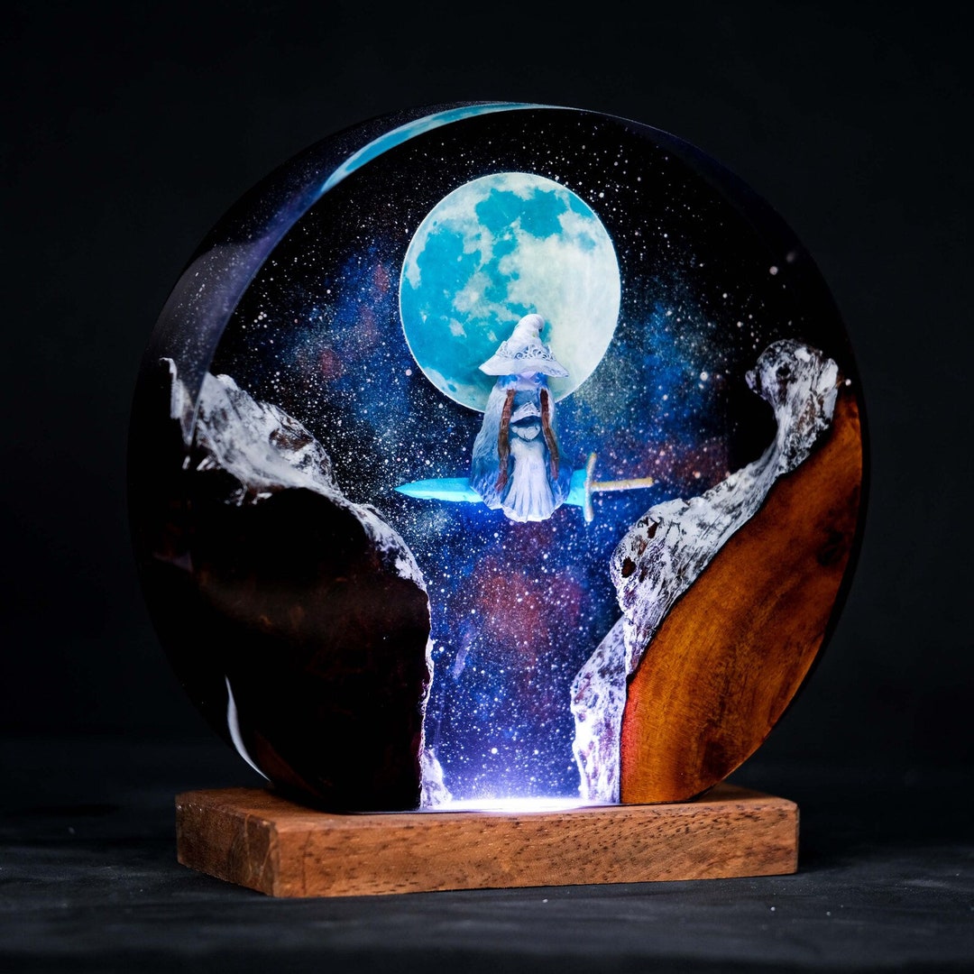 Elden Ring Resin Lamp, Handmade Game Night Light Gift, Unique Gift for ...