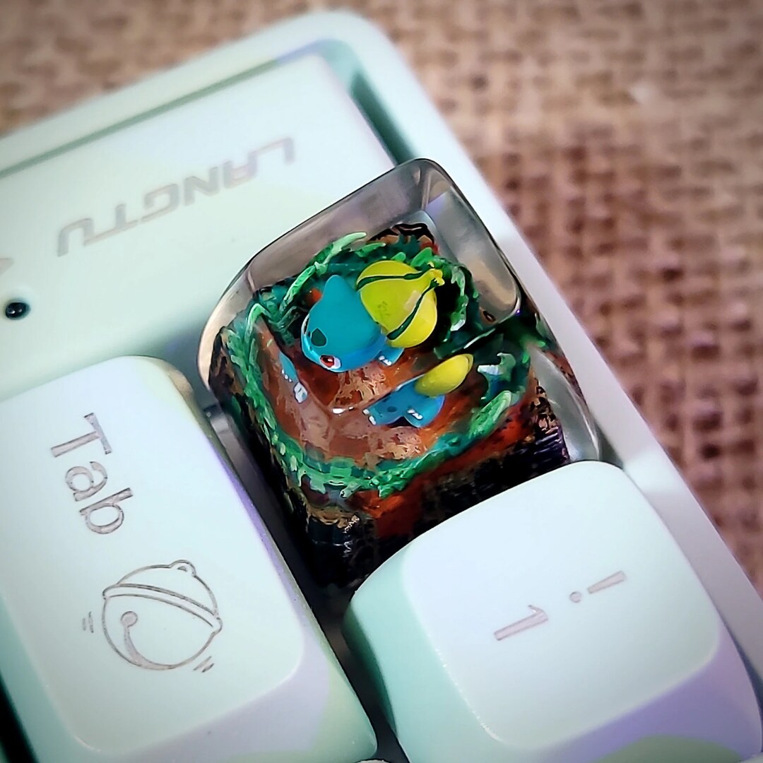 Bulbasaur Pokemon Keycap, Custom Pokemon Keycaps Artisan, Anime Keycaps ...