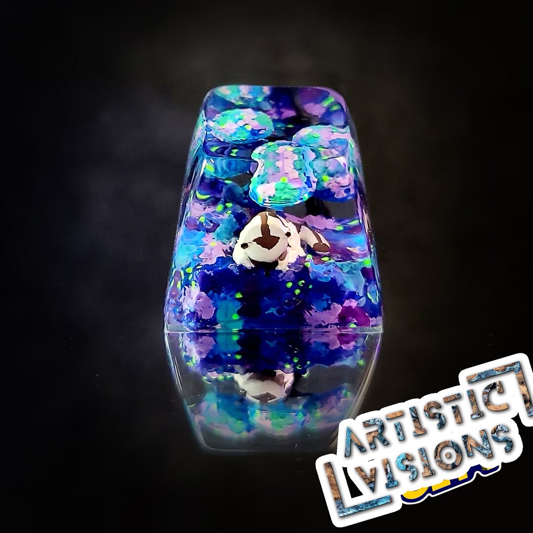 Appa Momo Avatar the Last Airbender Artisan Keycap, Resin, Keycaps, Custom for Cherry Mx ...