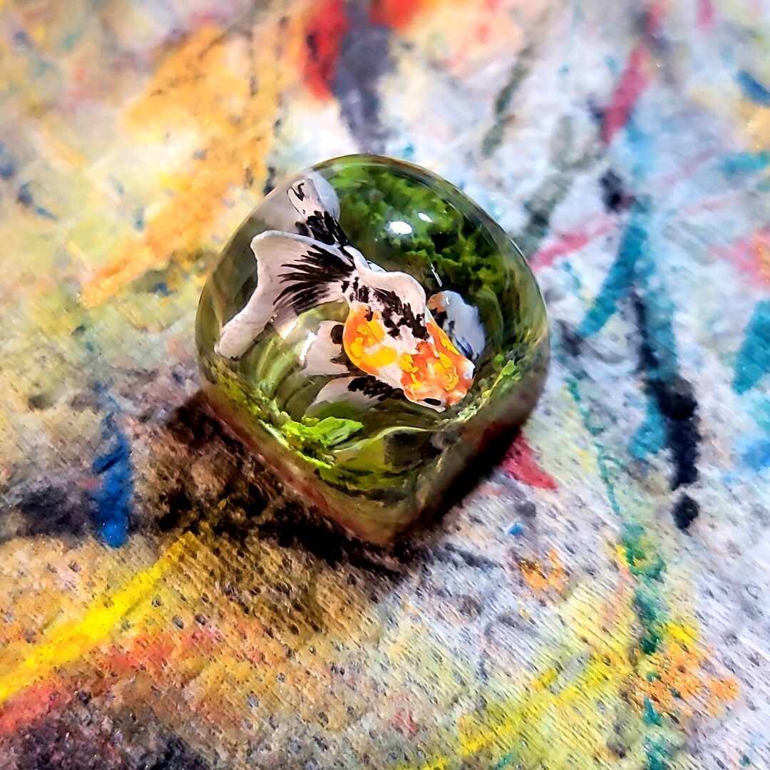 Fish Keycaps, Gold Fish Custom Fish Keycap, Artisan Keycap, Mechanical ...