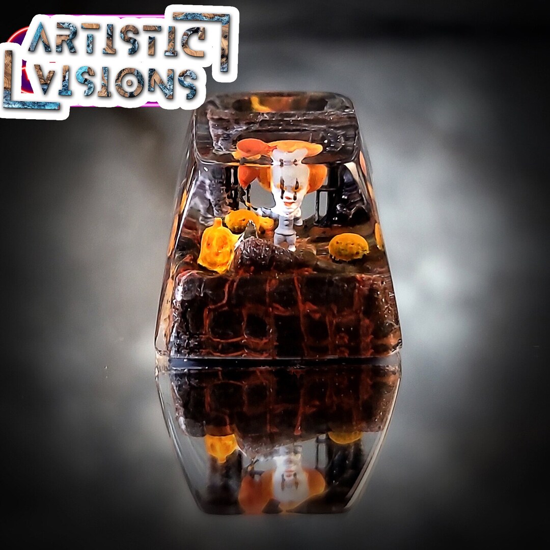 IT Pennywise the Clown Balloon Keycap , Halloween Keycap , Artisan ...