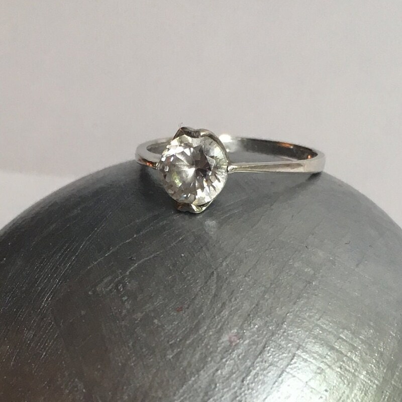 Cz Engagement Ring - Etsy