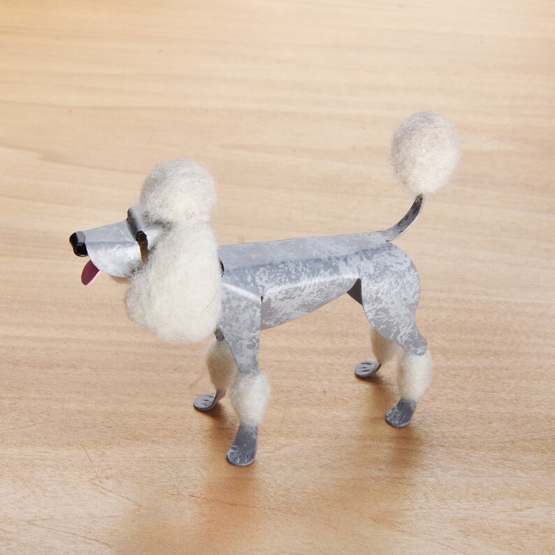 Standard Poodle Dog Sculpture Handmade Copper Miniature - Etsy