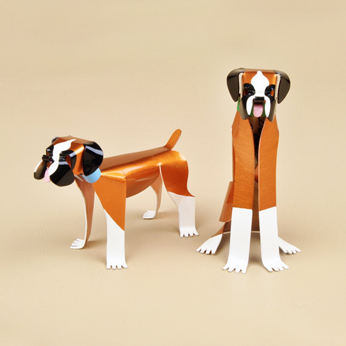 Boxer Dog Sculpture Handmade Copper Miniature Boxer - Etsy