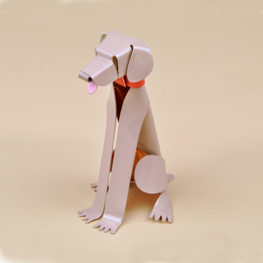Weimaraner Dog Sculpture, Handmade Copper Miniature, Weimaraner ...
