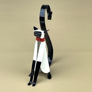 Sitting Cat Sculpture Handmade Copper, Collectible Miniature Cat Art ...