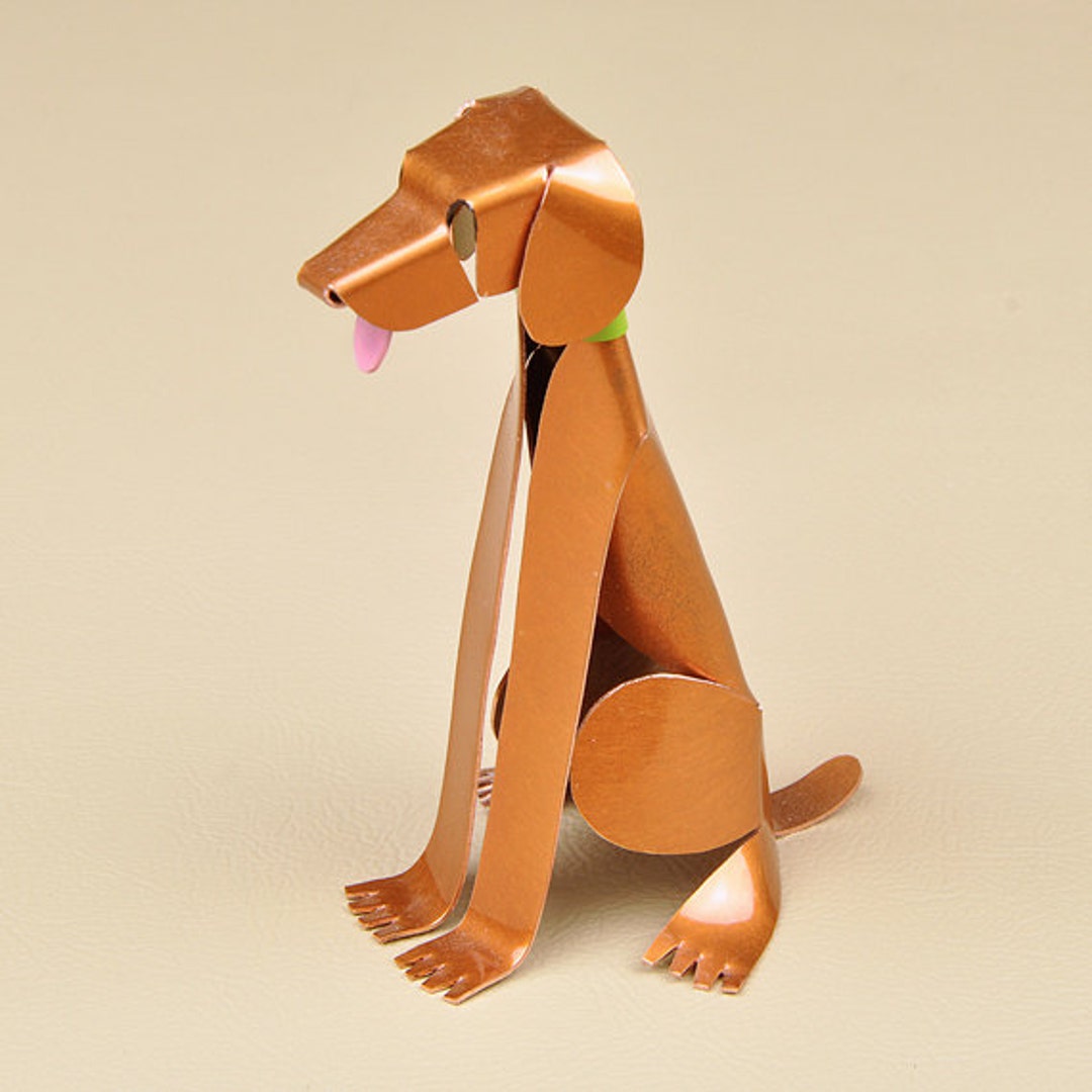 Vizsla Dog Sculpture, Handmade Copper Miniature, Vizsla Collectible Dog ...