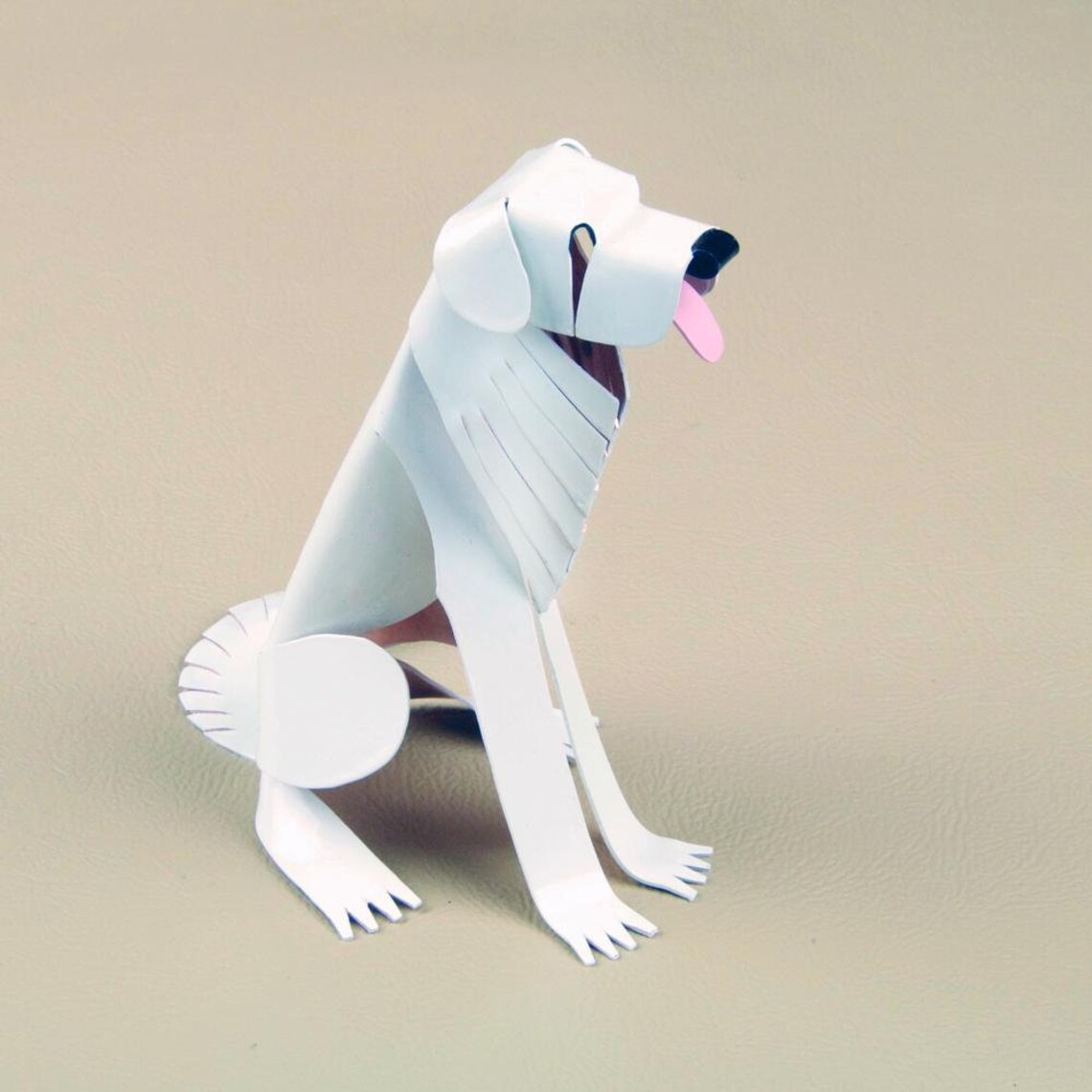 Great Pyrenees Dog Sculpture, Handmade Copper Miniature, Collectible ...