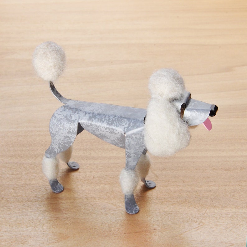 Standard Poodle Dog Sculpture Handmade Copper Miniature - Etsy