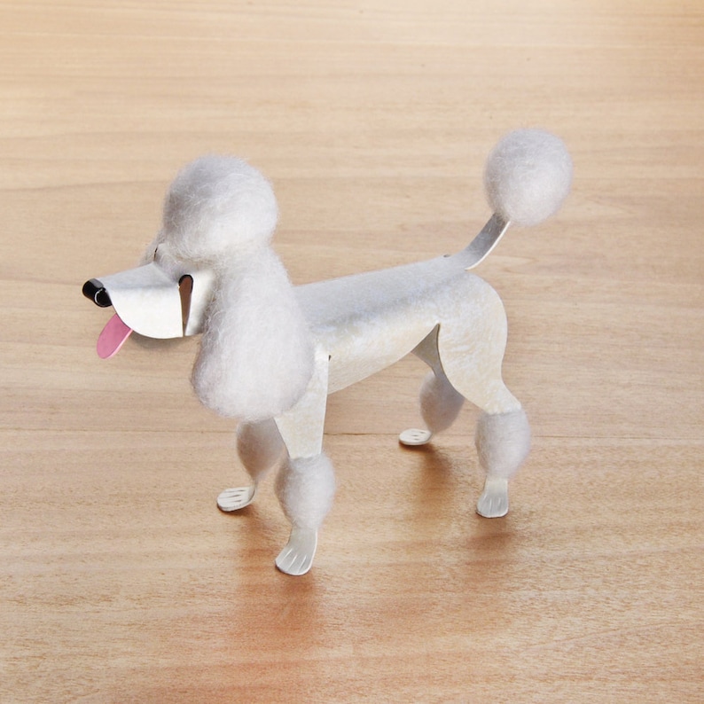 Standard Poodle Dog Sculpture Handmade Copper Miniature - Etsy