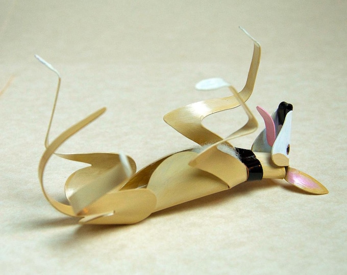 Roaching Greyhound Custom Dog Sculpture, Miniature Roaching Greyhound ...