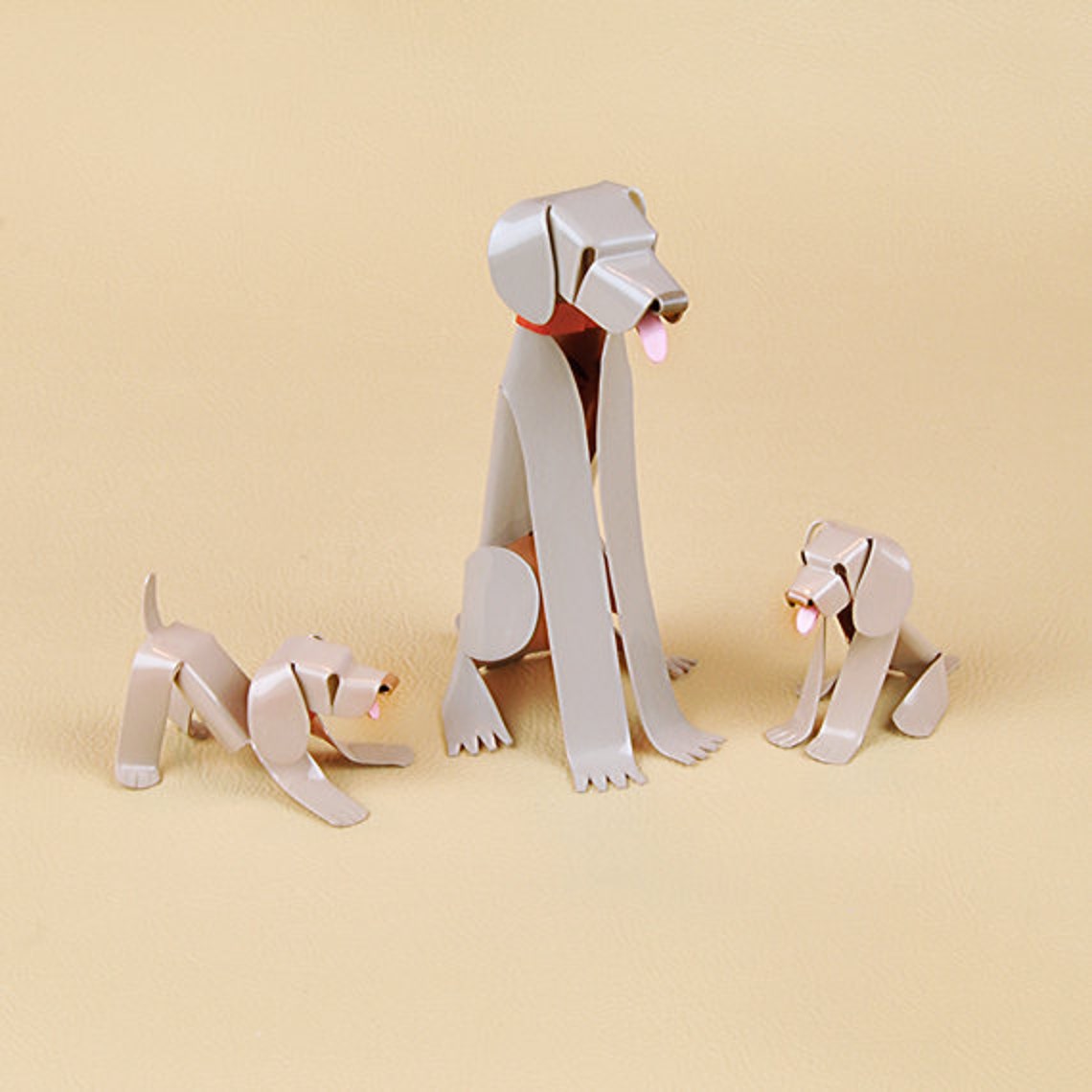 Weimaraner Dog Sculpture, Handmade Copper Collectible Miniature ...
