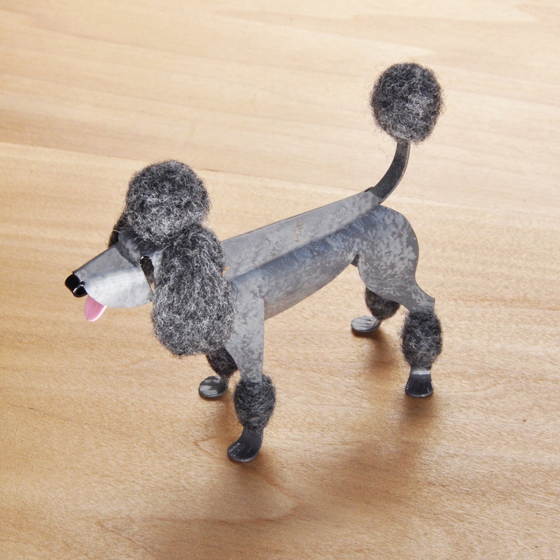 Standard Poodle Dog Sculpture Handmade Copper Miniature | Etsy