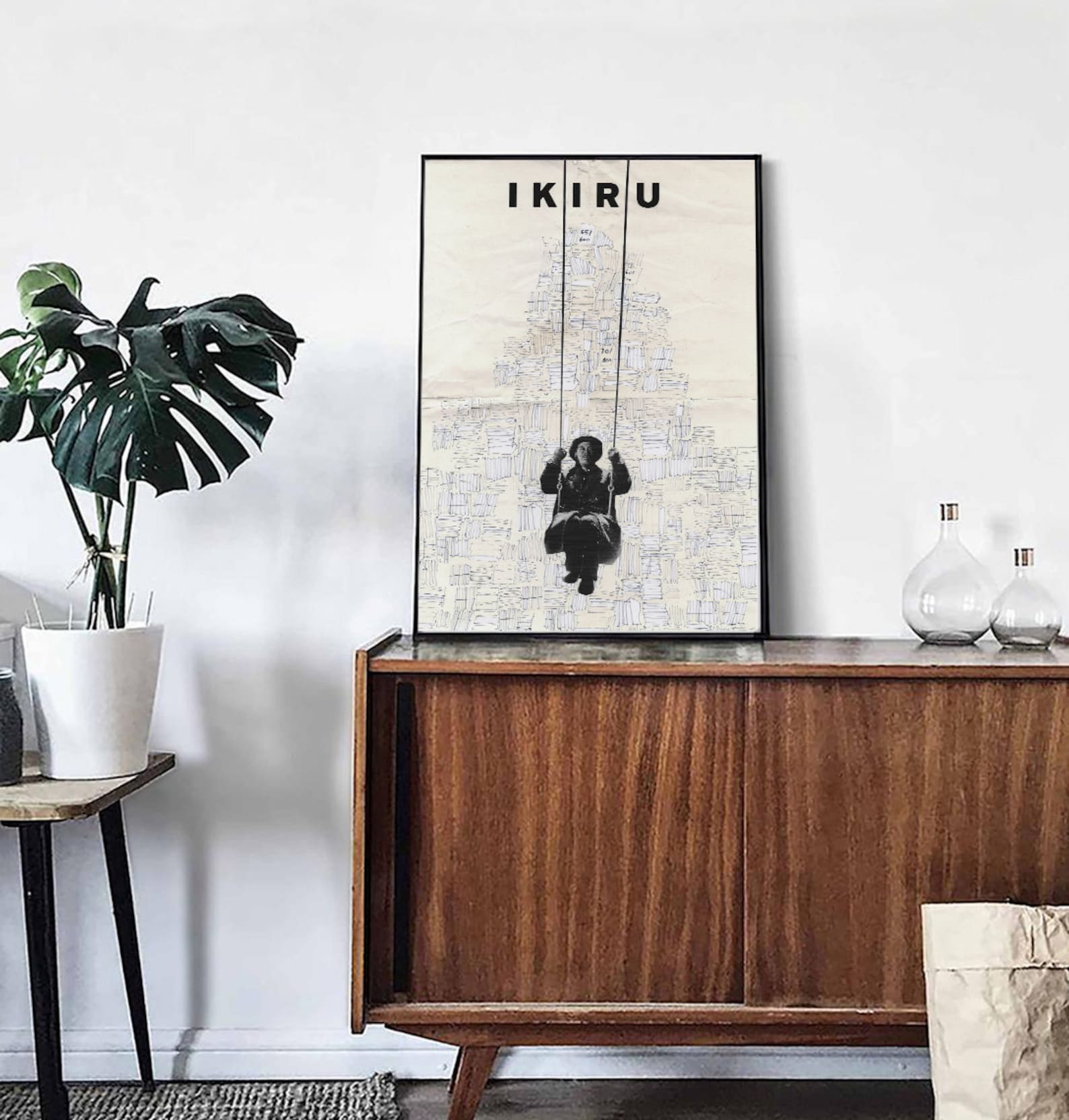 Ikiru Movie Poster: Japanese Film, Black and White Art Print - Etsy