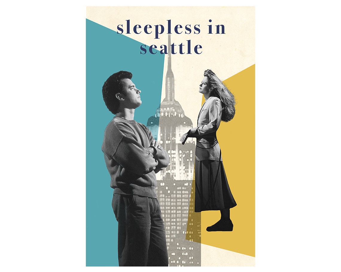 SLEEPLESS IN SEATTLE Movie Poster Minimalist Print Romantic | Etsy