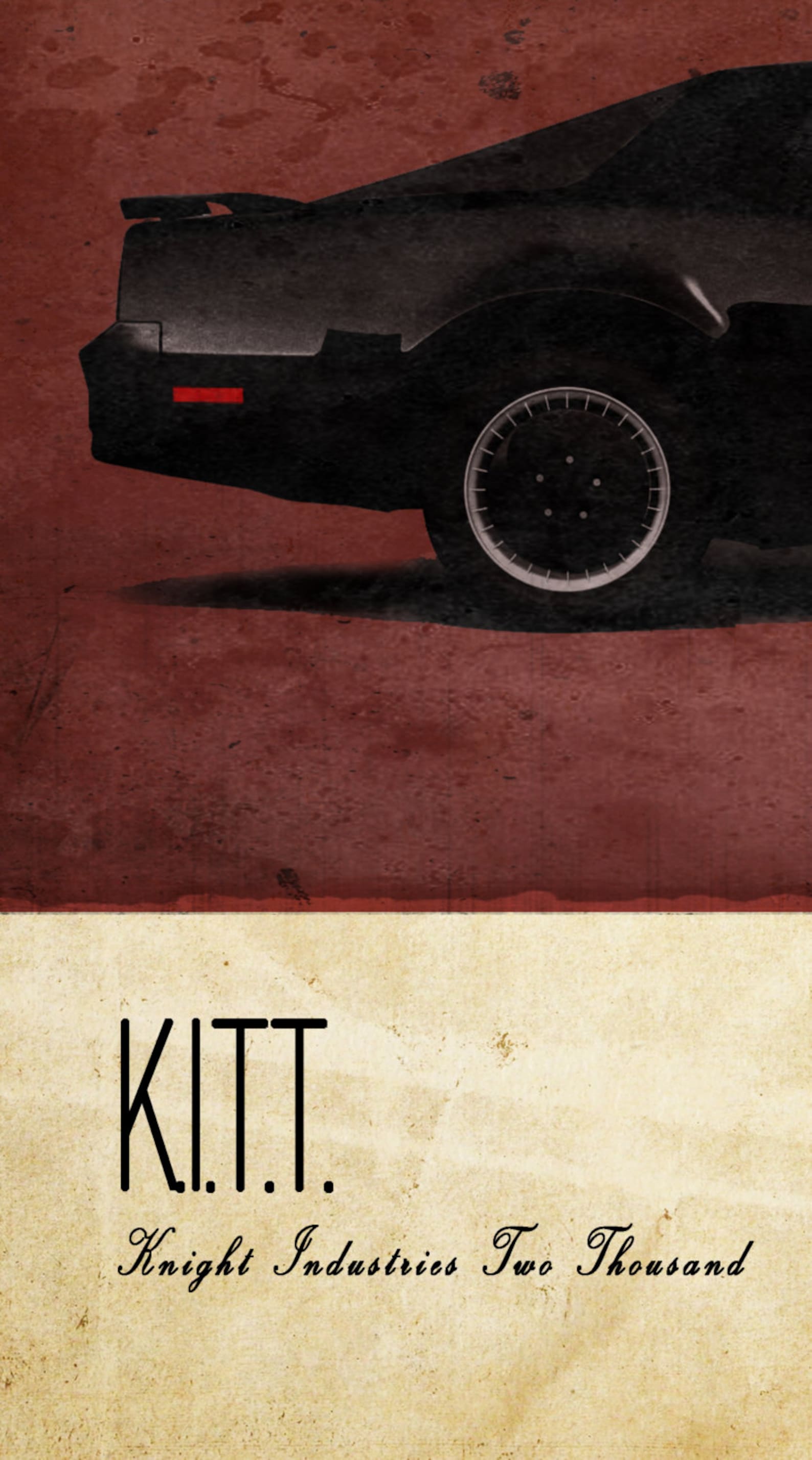 KITT Movie Poster Knight Rider Original Poster Race Car | Etsy