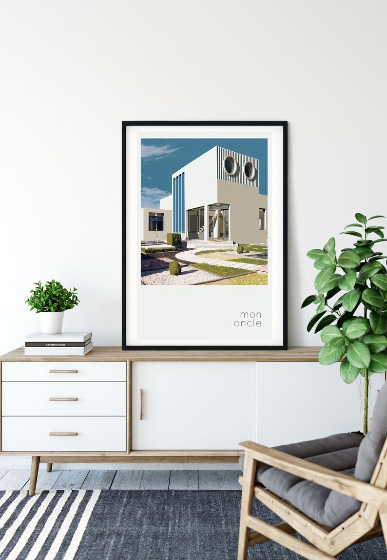 MON ONCLE movie poster French poster minimalist print | Etsy
