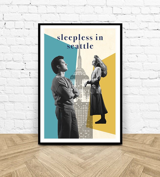 SLEEPLESS IN SEATTLE Movie Poster Minimalist Print Romantic | Etsy