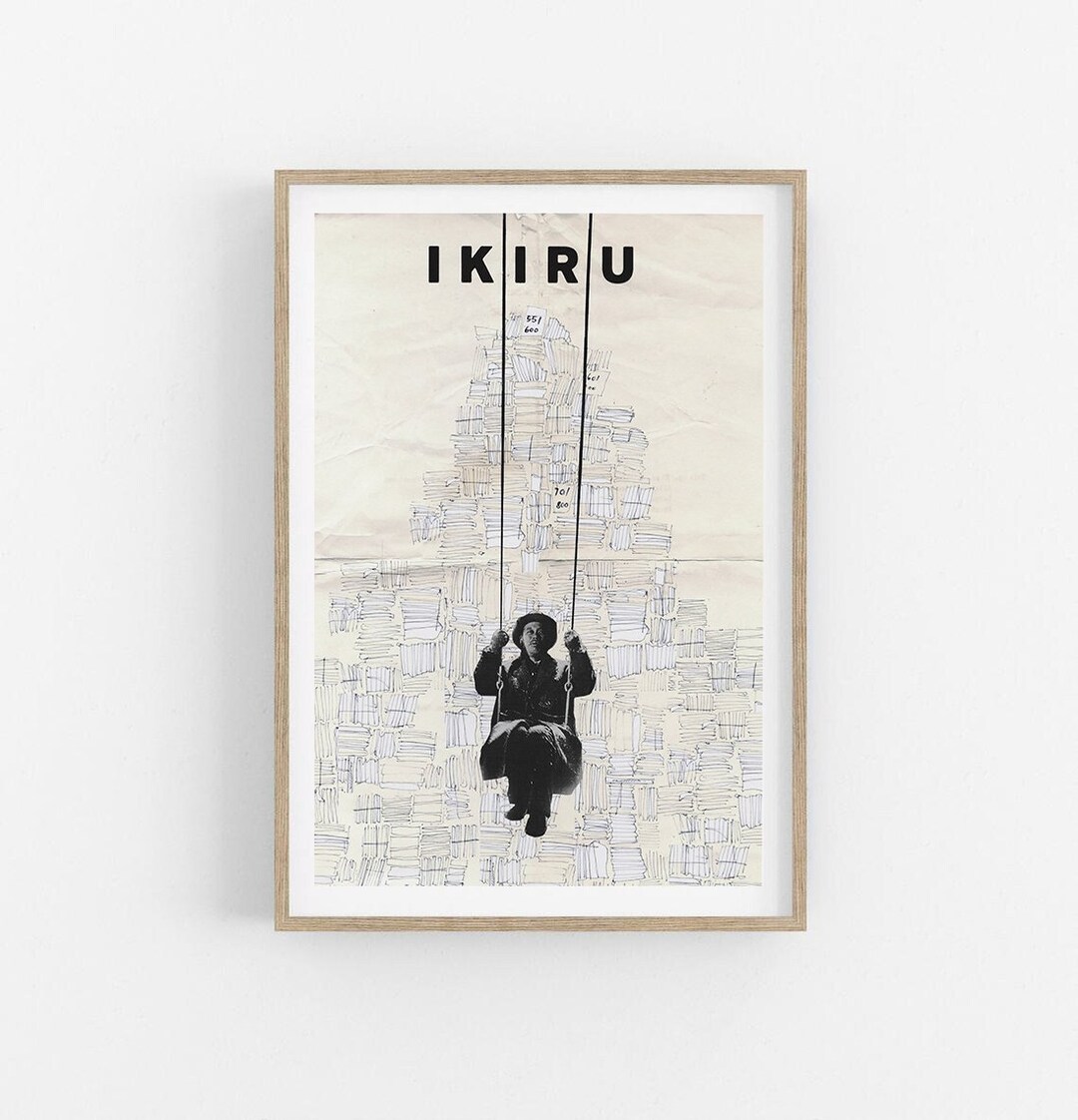 Ikiru Movie Poster: Japanese Film, Black and White Art Print - Etsy
