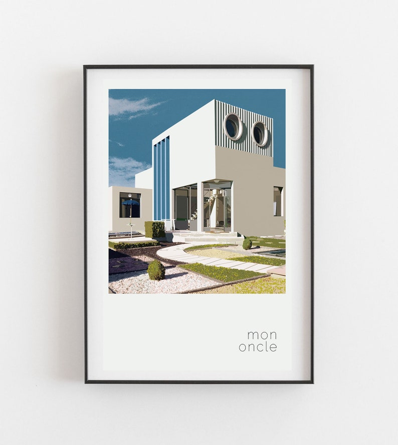 MON ONCLE movie poster French poster minimalist print | Etsy