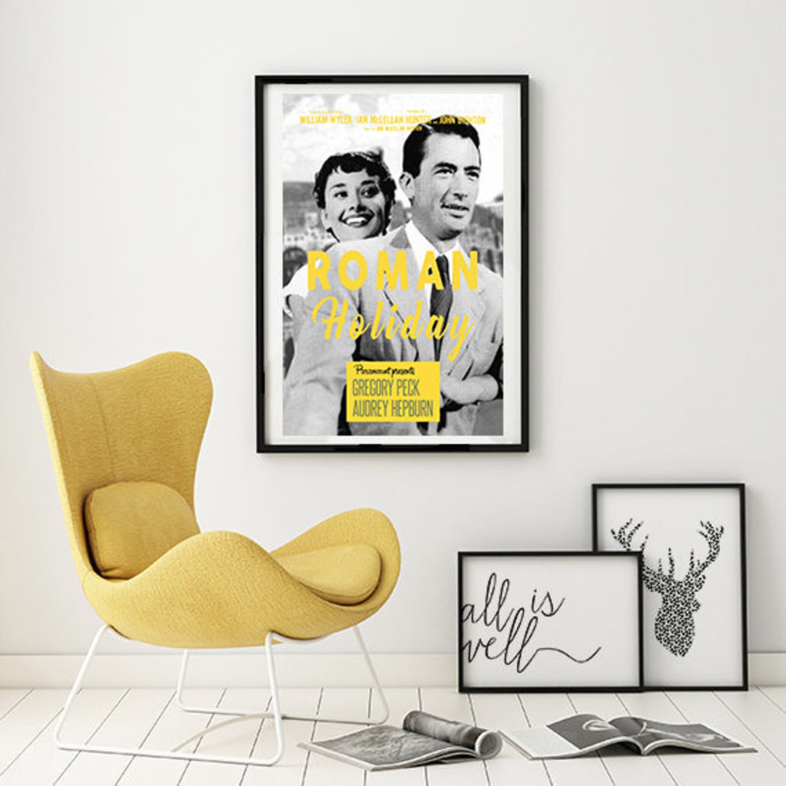 ROMAN HOLIDAY Audrey Hepburn Minimalist Print Movie Poster - Etsy