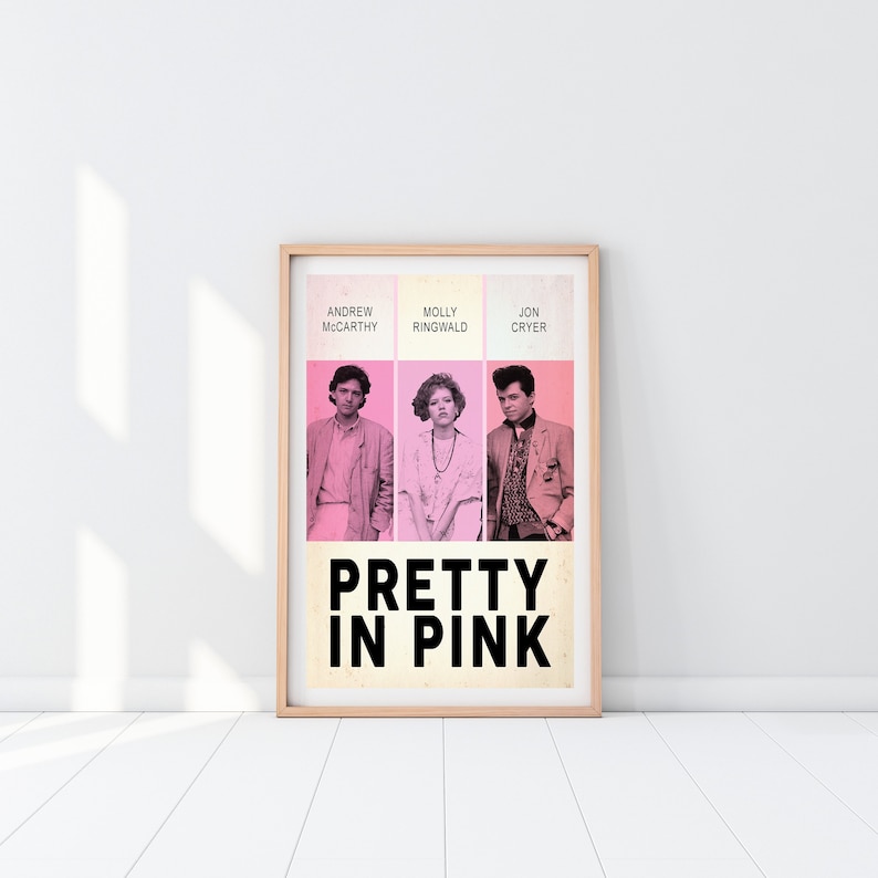 Pretty in Pink Movie Poster: Minimalist 80s Film Print - Etsy