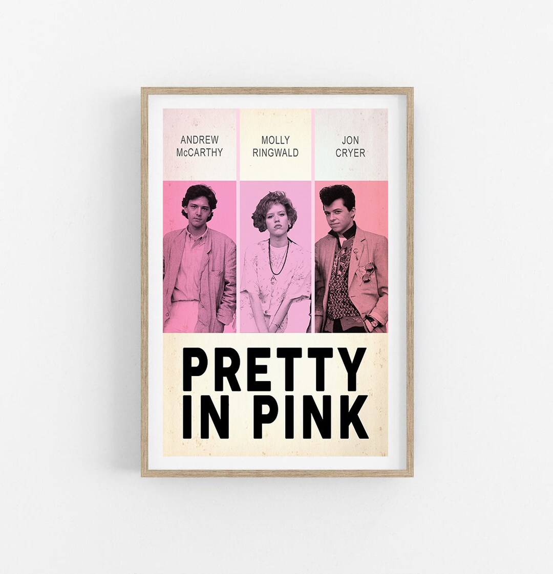 PRETTY in PINK Movie Poster Minimalist Movie Poster 80s - Etsy
