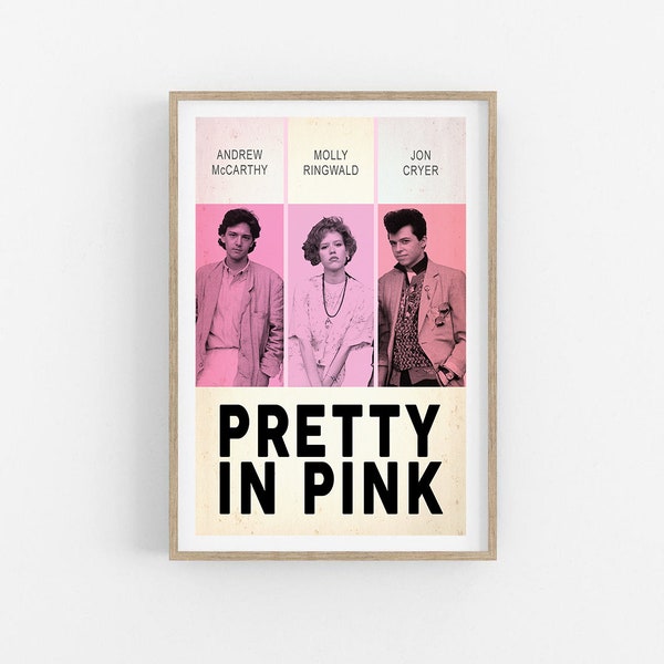 Minimalist Pretty in Pink Movie Poster - Etsy