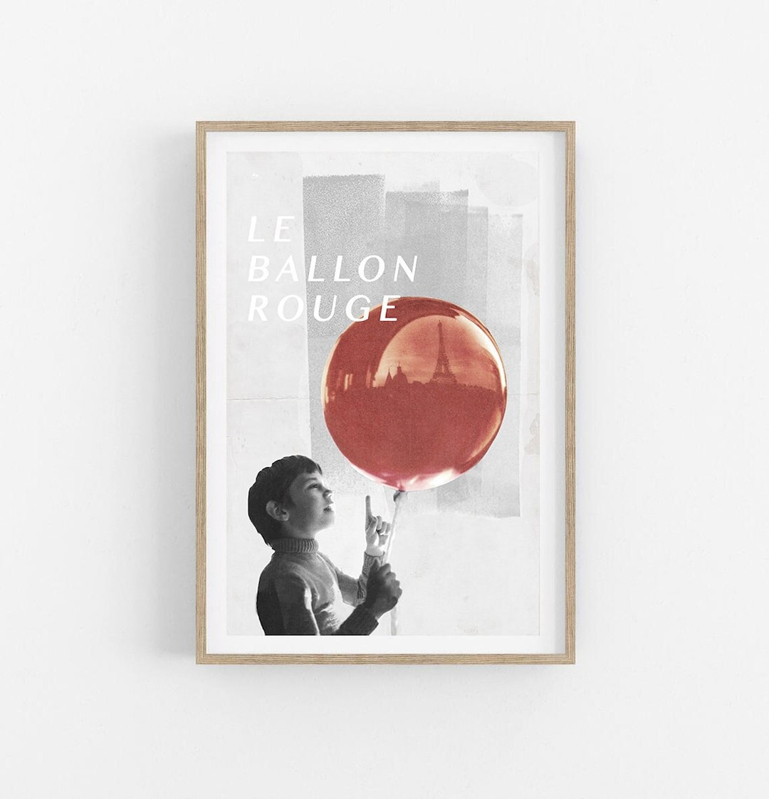 The Red Balloon Movie Poster: Minimalist French Art Print - Etsy