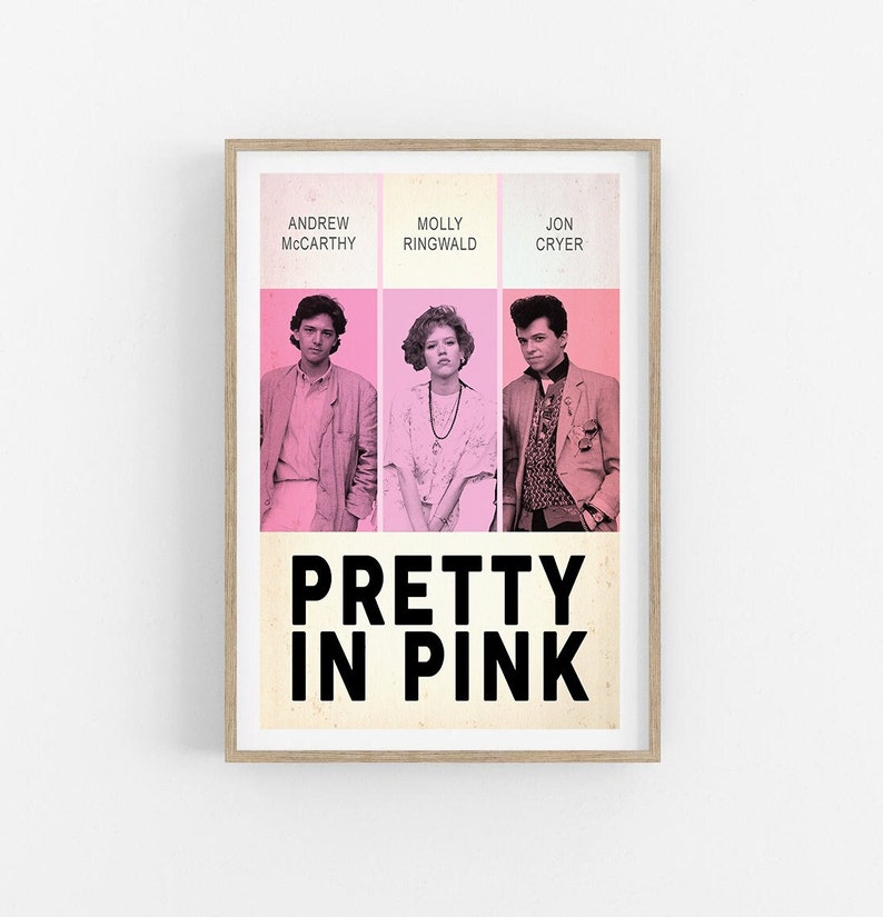 Pretty in Pink Movie Poster: Minimalist 80s Film Print - Etsy