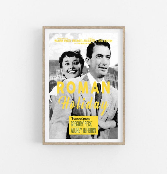 ROMAN HOLIDAY Audrey Hepburn Minimalist Print Movie Poster - Etsy