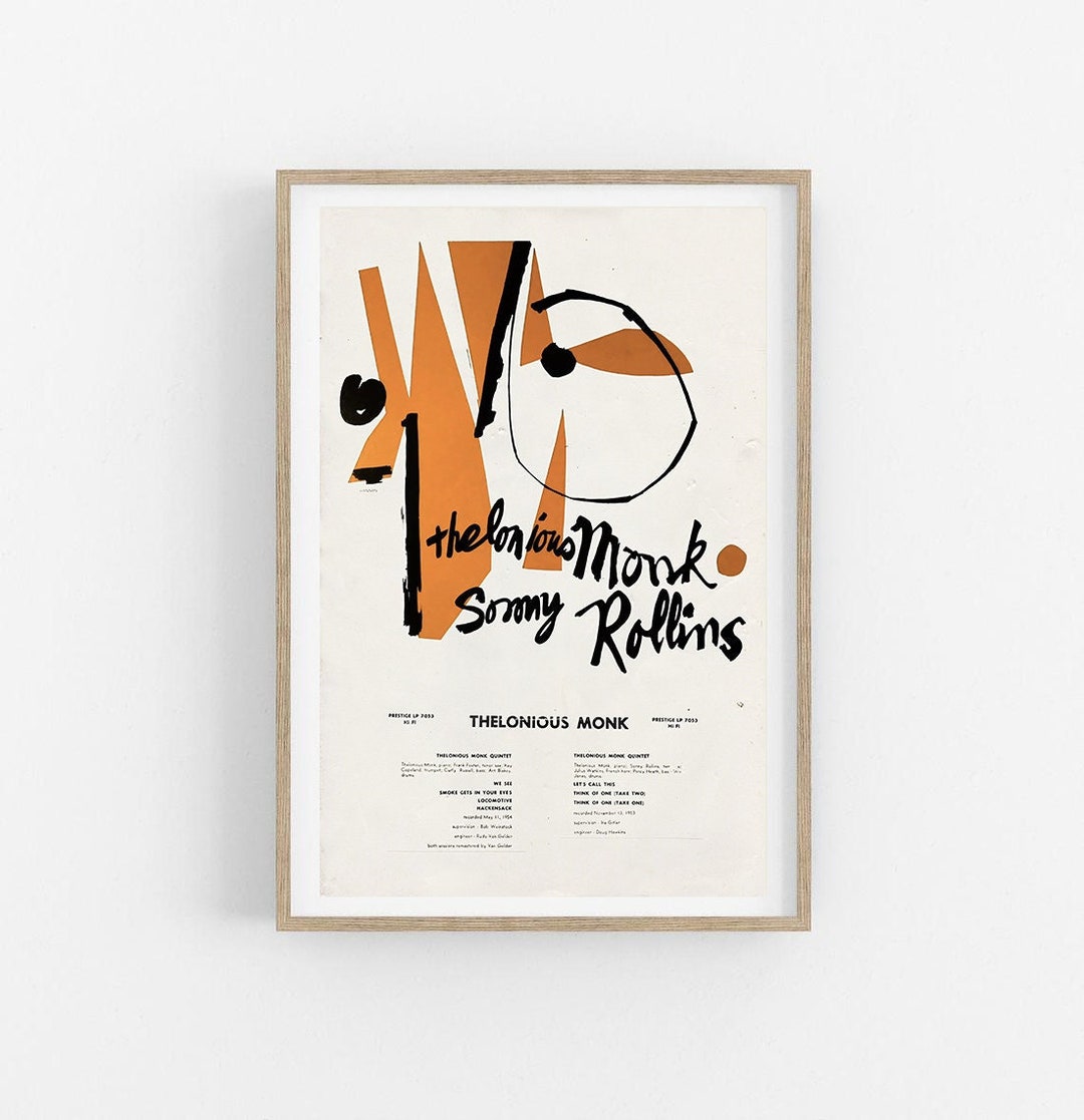 Thelonious Monk Concert Poster – Mid Century Modern Jazz Art Print - Etsy