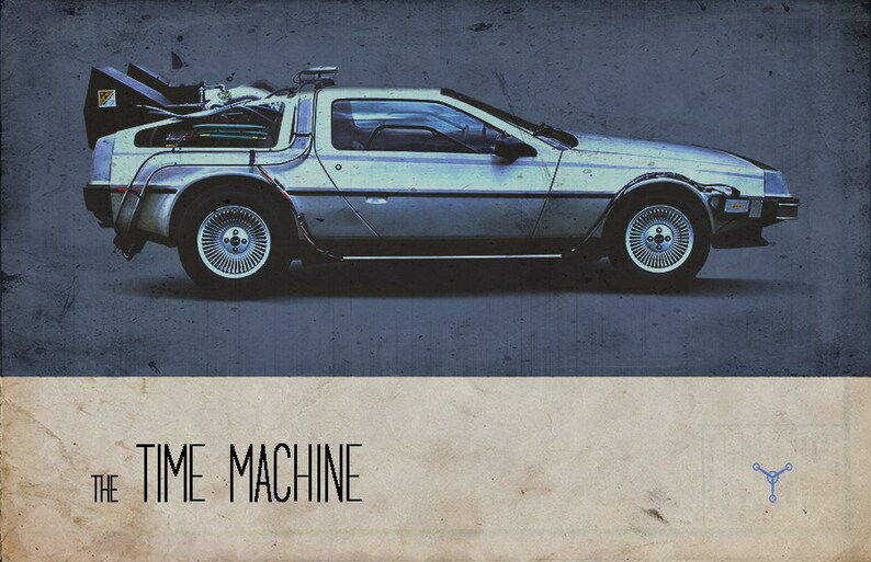 BACK to the FUTURE movie poster Time Machine print DeLorean | Etsy