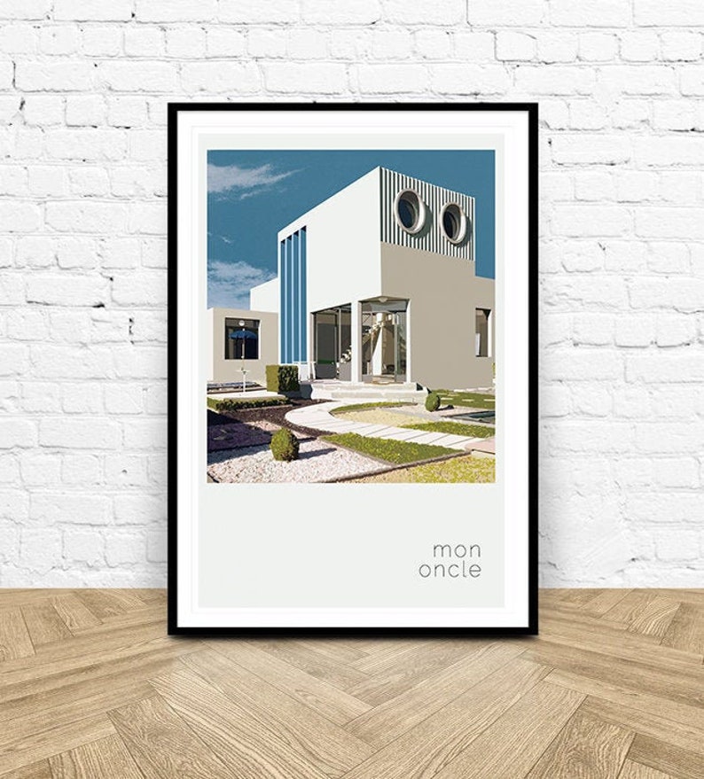 MON ONCLE movie poster French poster minimalist print | Etsy