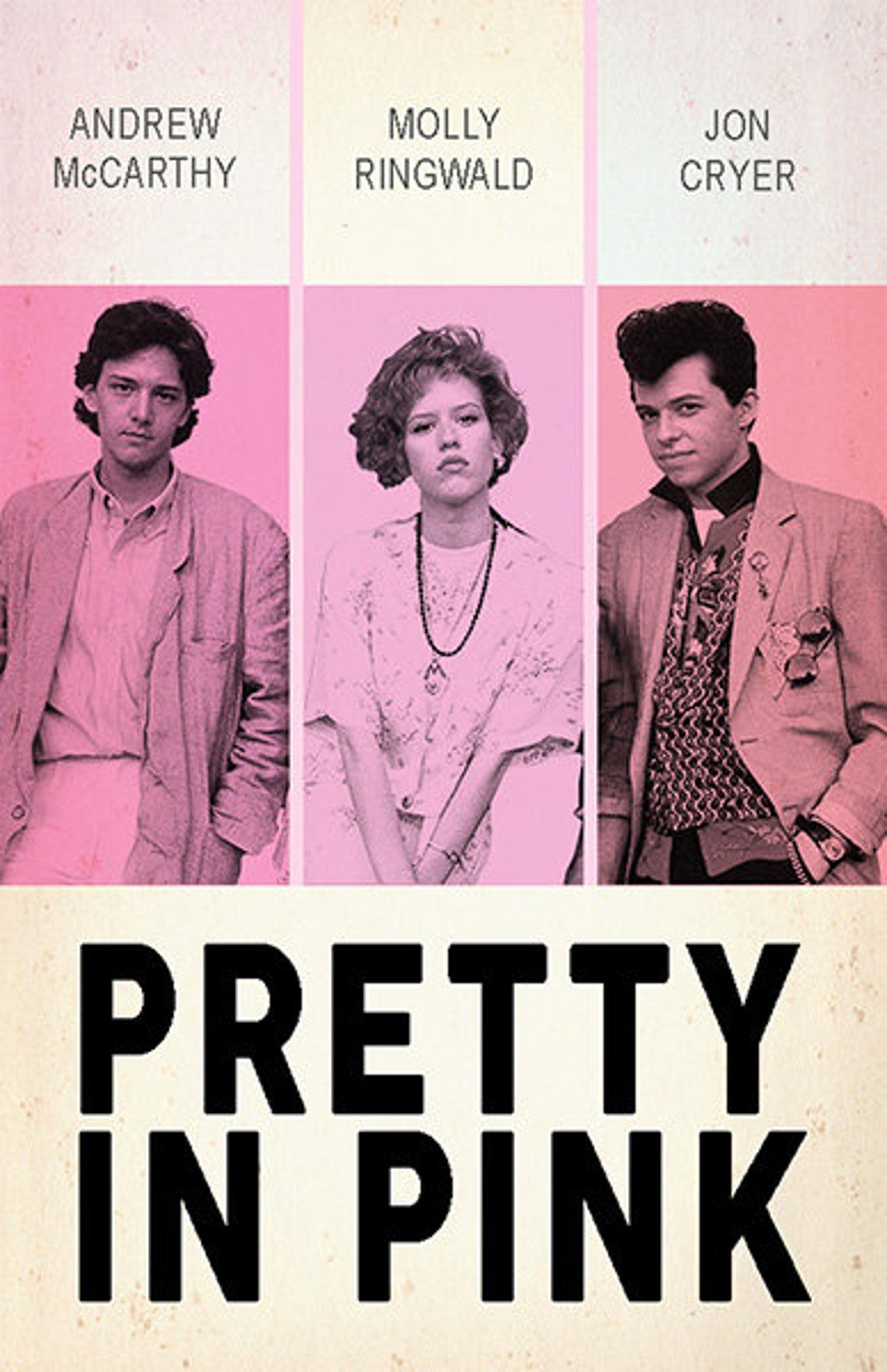 PRETTY in PINK Movie Poster Minimalist Movie Poster 80s - Etsy
