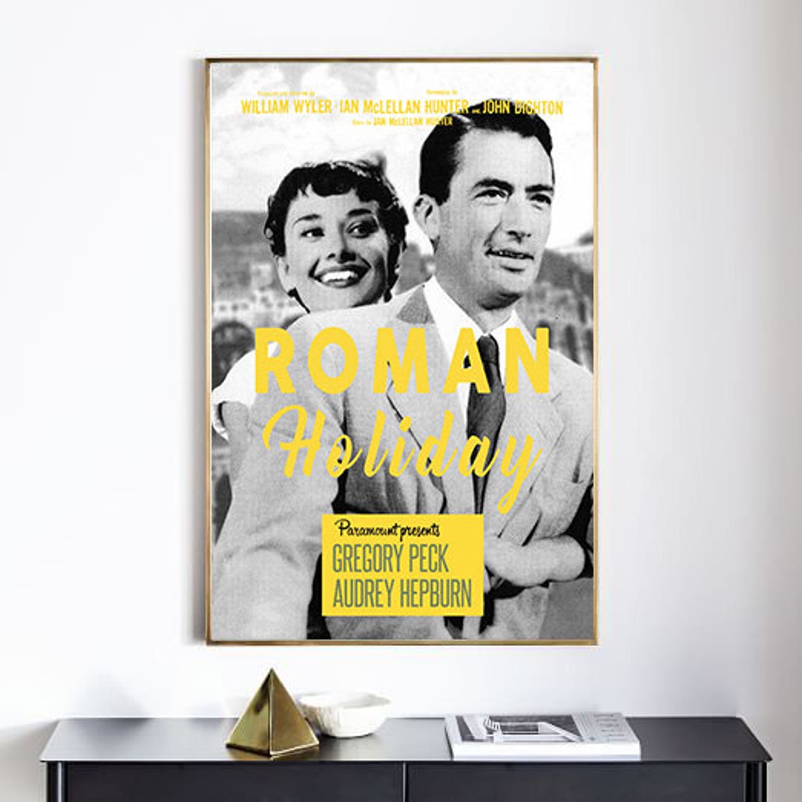 ROMAN HOLIDAY Audrey Hepburn minimalist print movie poster | Etsy