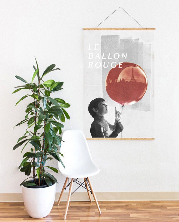 The Red Balloon Movie Poster: Minimalist French Art Print - Etsy