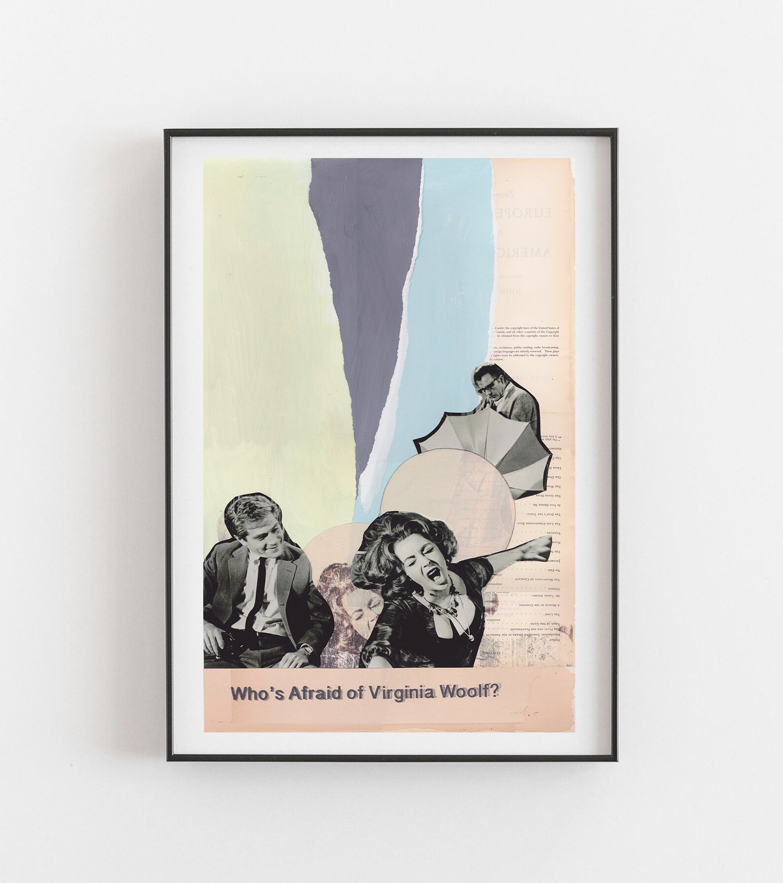 WHO'S AFRAID of VIRGINIA Woolf Movie Poster Abstract | Etsy