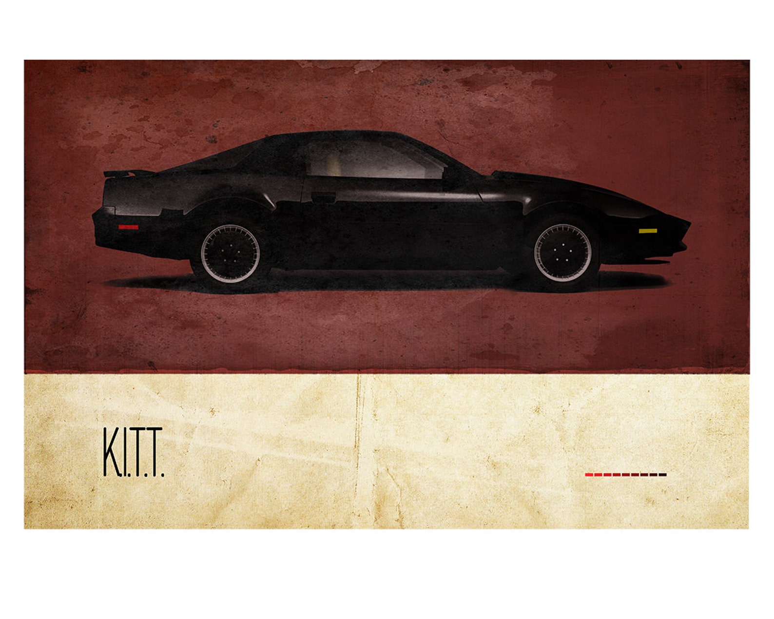 KITT Movie Poster Knight Rider Original Poster Race Car | Etsy