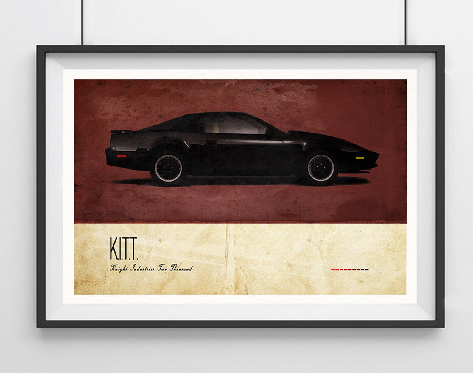 KITT Movie Poster Knight Rider Original Poster Race Car | Etsy