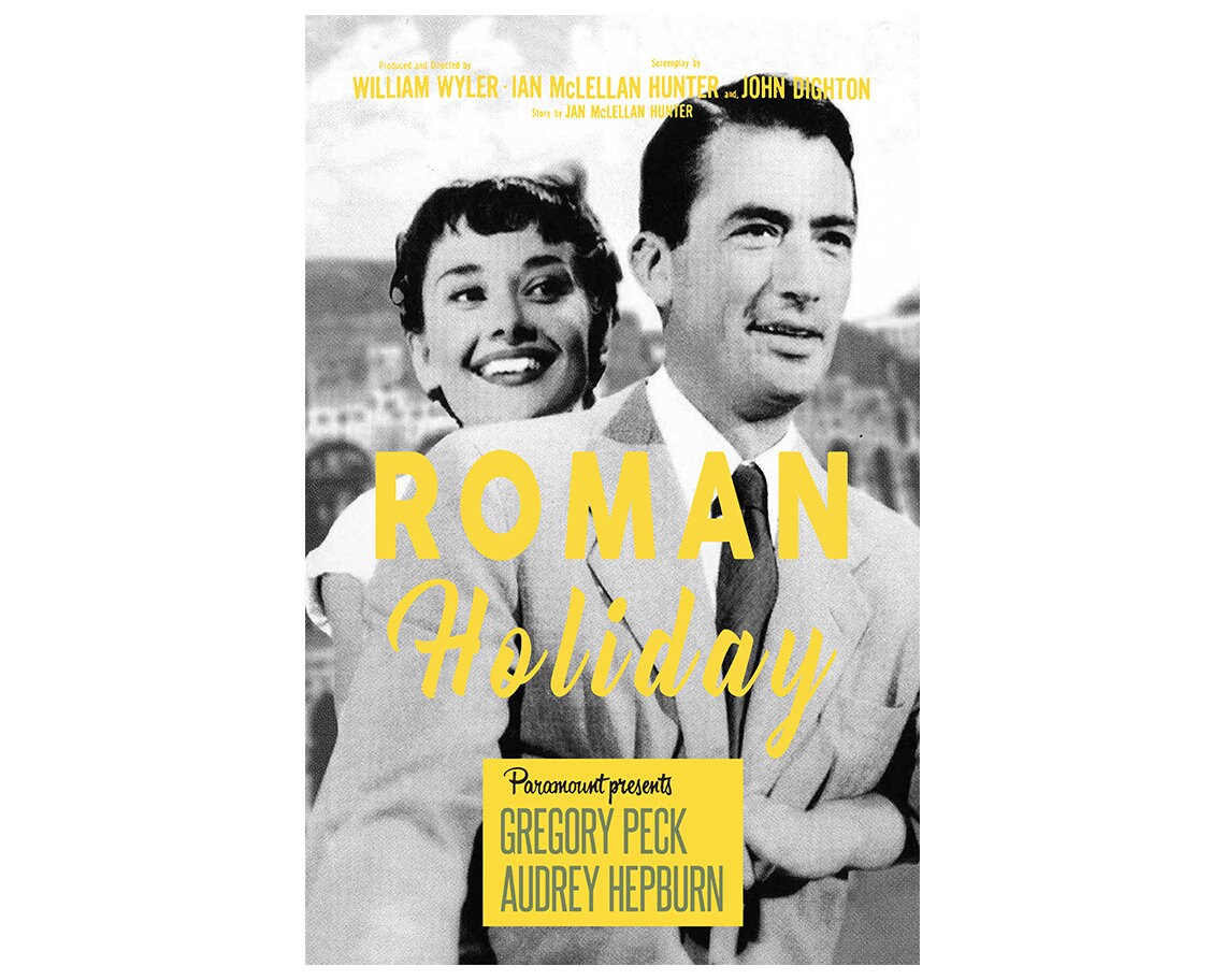 ROMAN HOLIDAY Audrey Hepburn Minimalist Print Movie Poster - Etsy