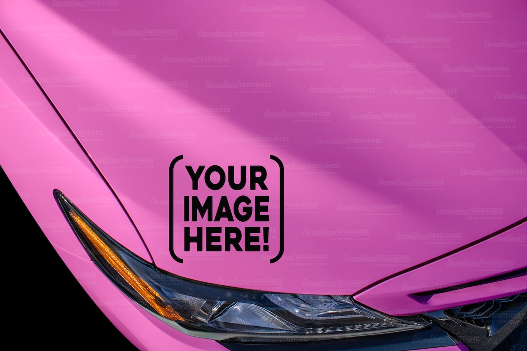 Car Hood Mockup, Car Sticker Bonnet Mockup, Vinyl Decal Mockup, Car Svg ...