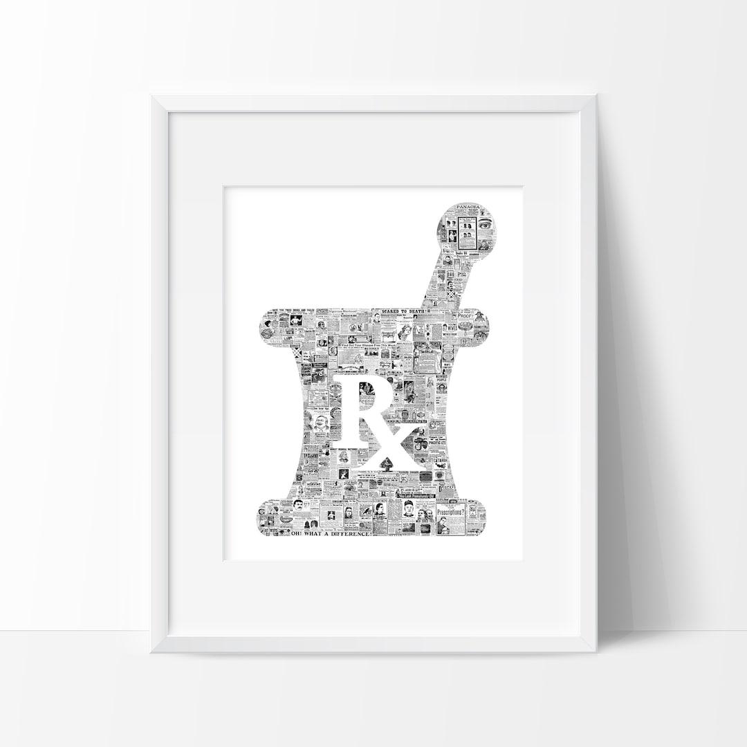 Pharmd Pharmacy, Medical, Vintage Ads Print- Great Gift for a Doctor ...