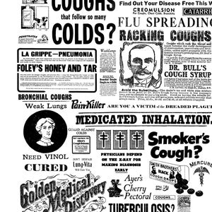 Lung Art Vintage Respiratory Remedy Ads - Original Print- Gift for ...