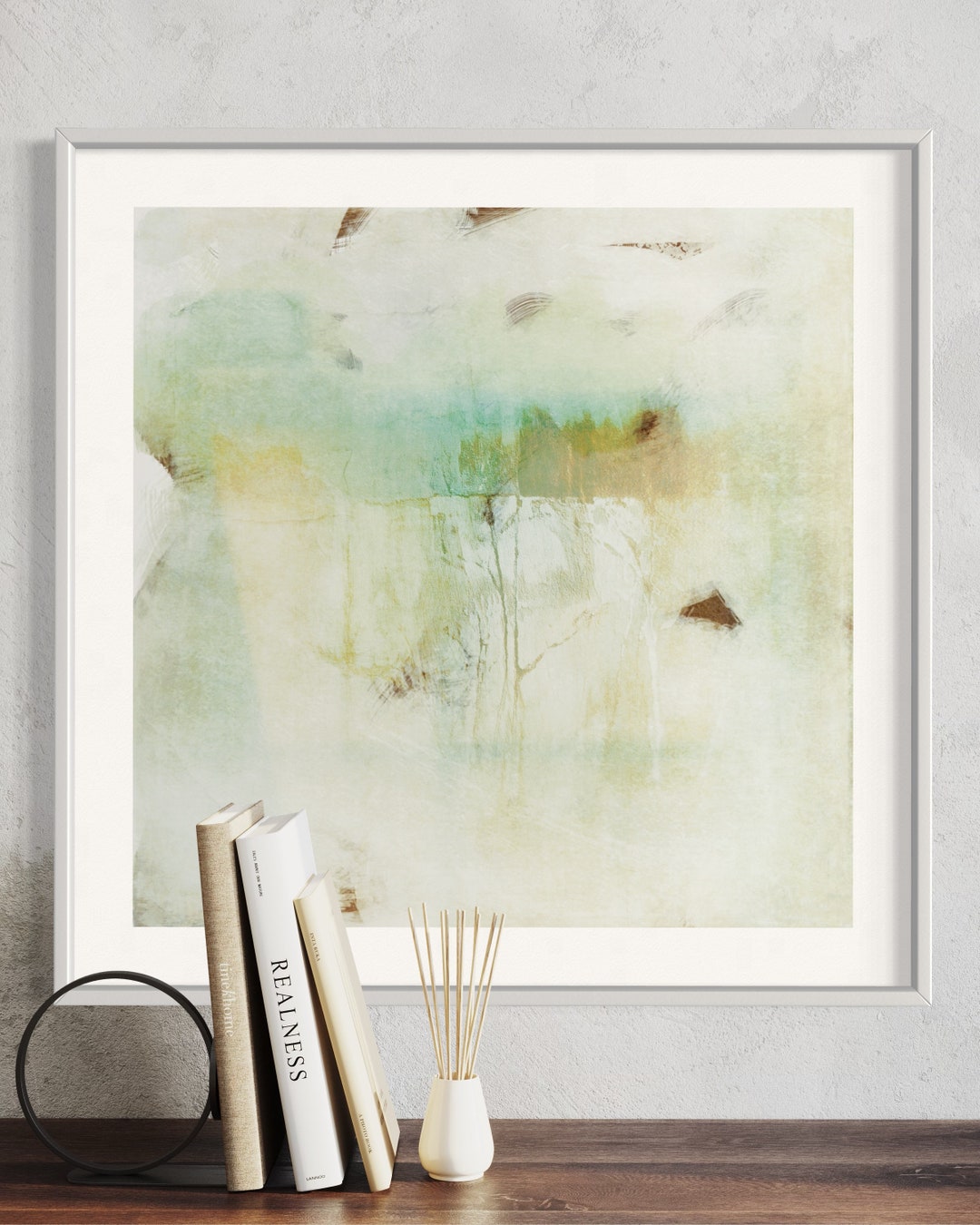 Serene Morning Abstract Art Print - Tranquil Nature Inspired Fine Art ...