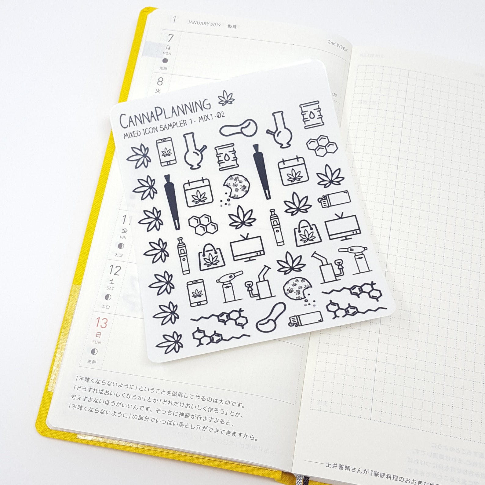 Clear Marijuana Icons Mix Sampler 1 Marijuana Stickers Weed | Etsy