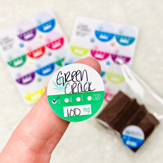 Edibles Strain and Warning Stickers style 15 Marijuana | Etsy