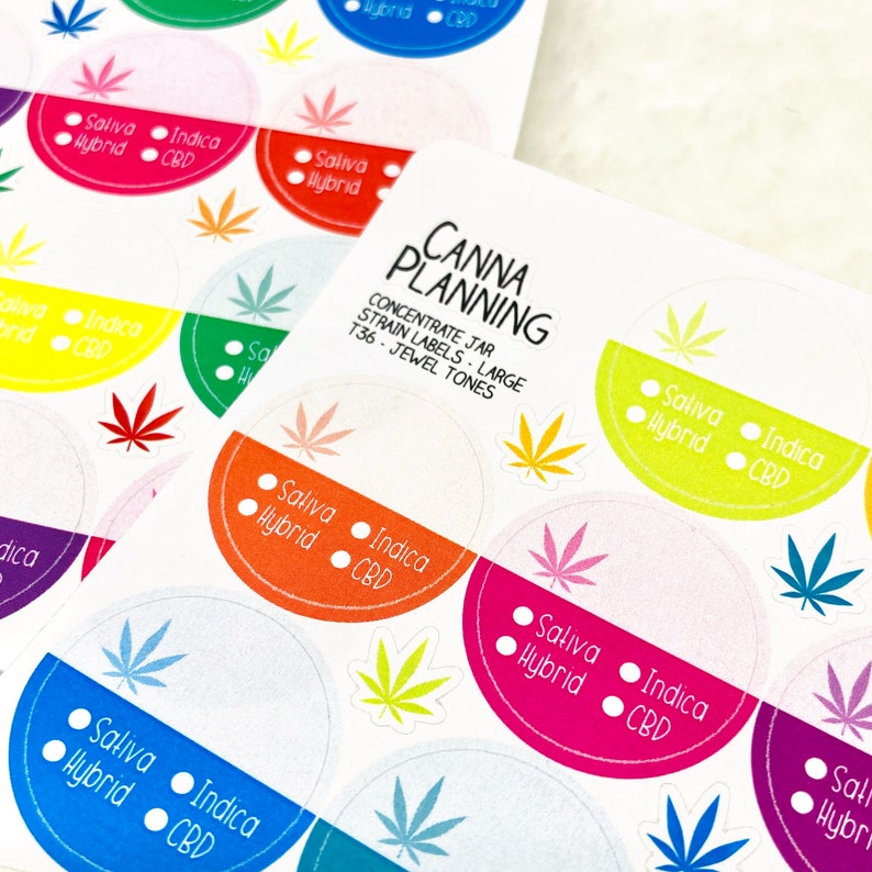 LARGE SIZE Concentrate Jar Strain Label STICKERS Concentrate - Etsy